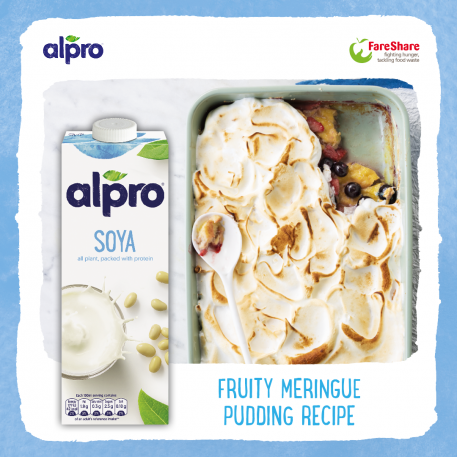 Surplus Supper: Fruity Meringue Pudding from Alpro - FareShare