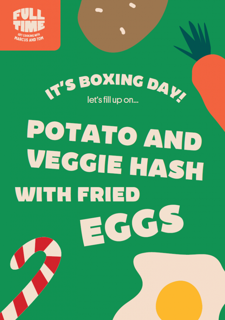 Full Time Meals Boxing Day Potato and Veggie Hash with Fried Eggs ...